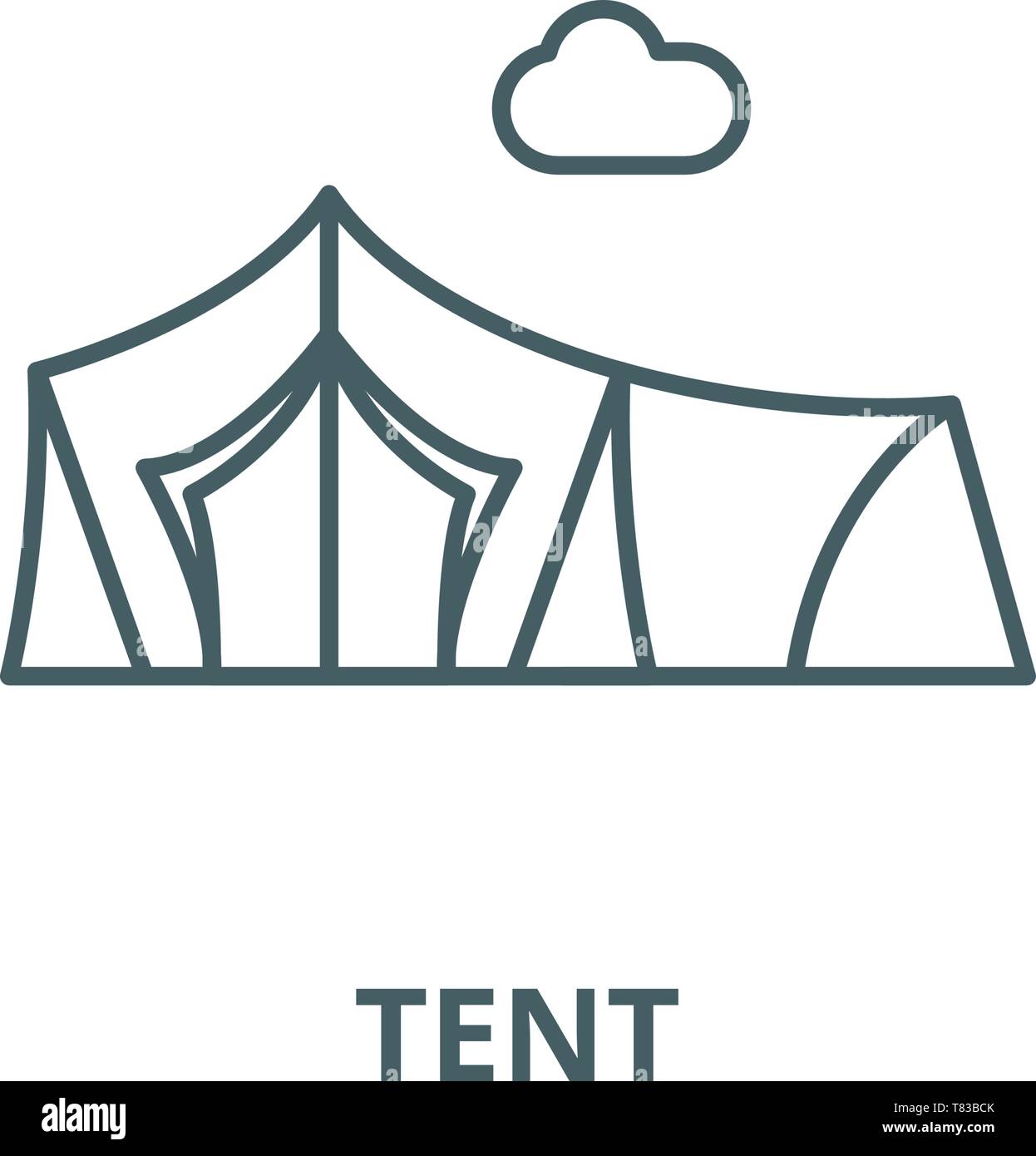 Tent vector line icon, linear concept, outline sign, symbol Stock ...