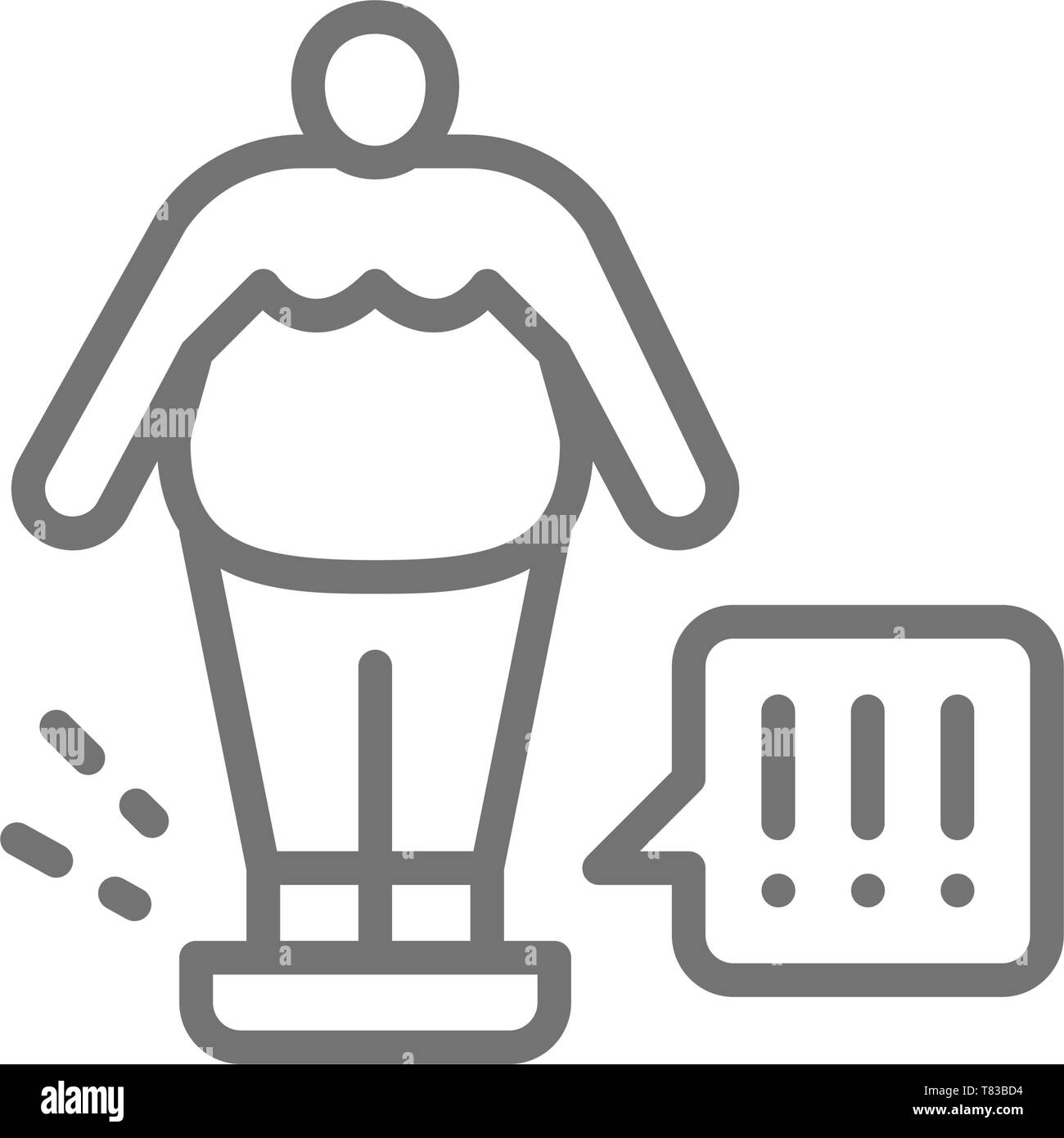 Obese overweight fat young Stock Vector Images - Alamy