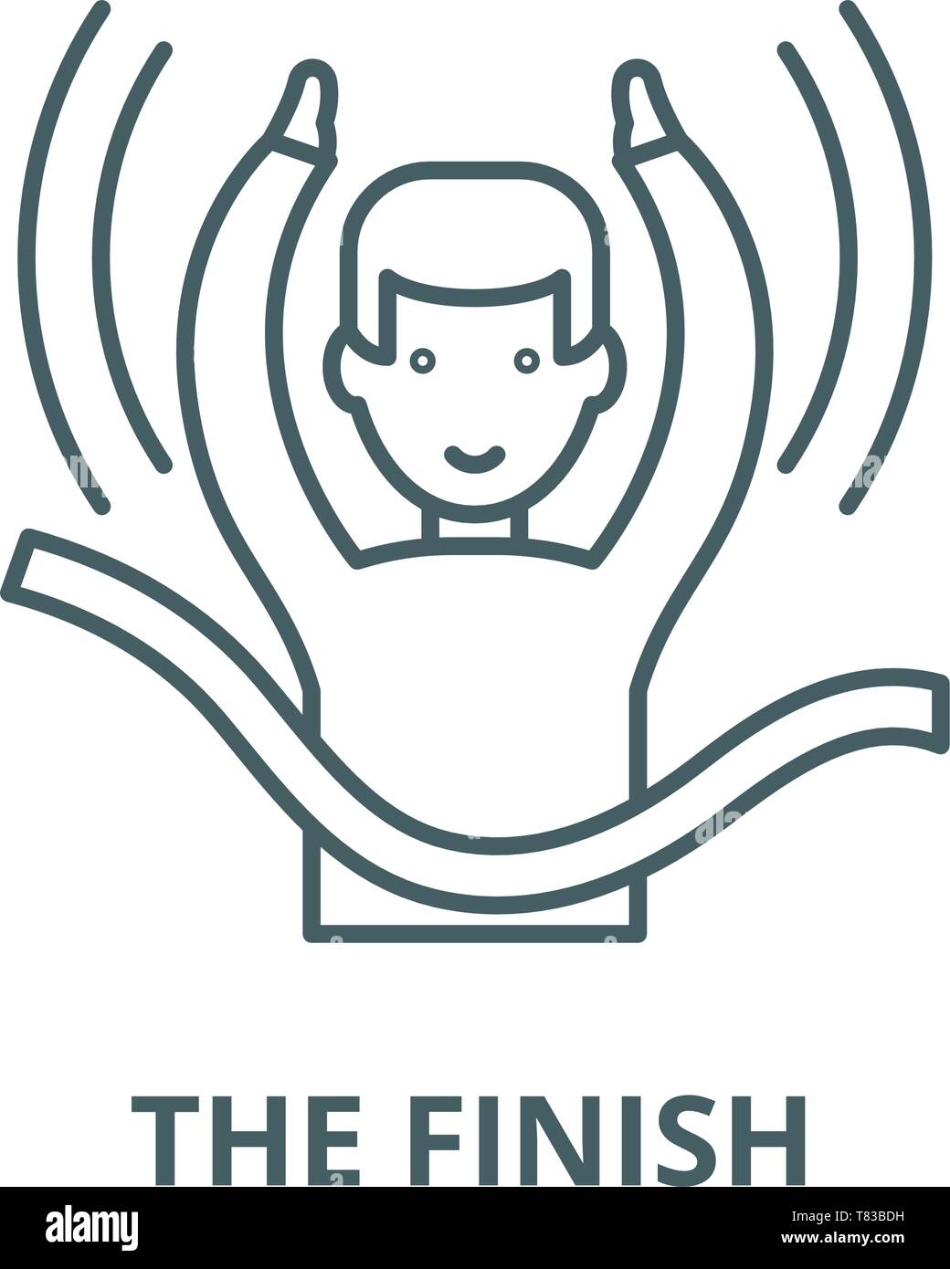 The finish vector line icon, linear concept, outline sign, symbol Stock ...