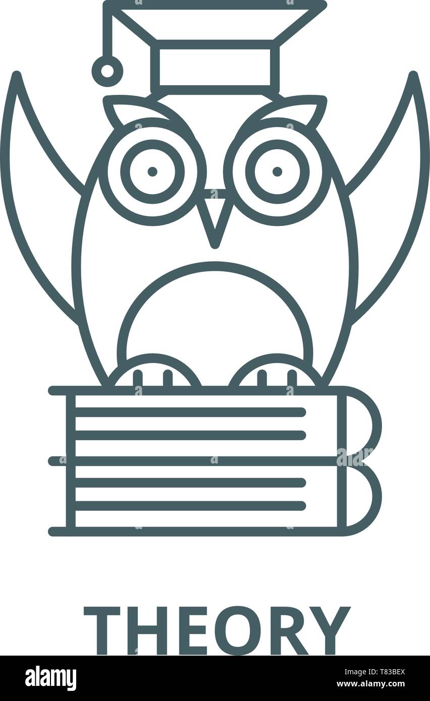 Theory vector line icon, linear concept, outline sign, symbol Stock ...