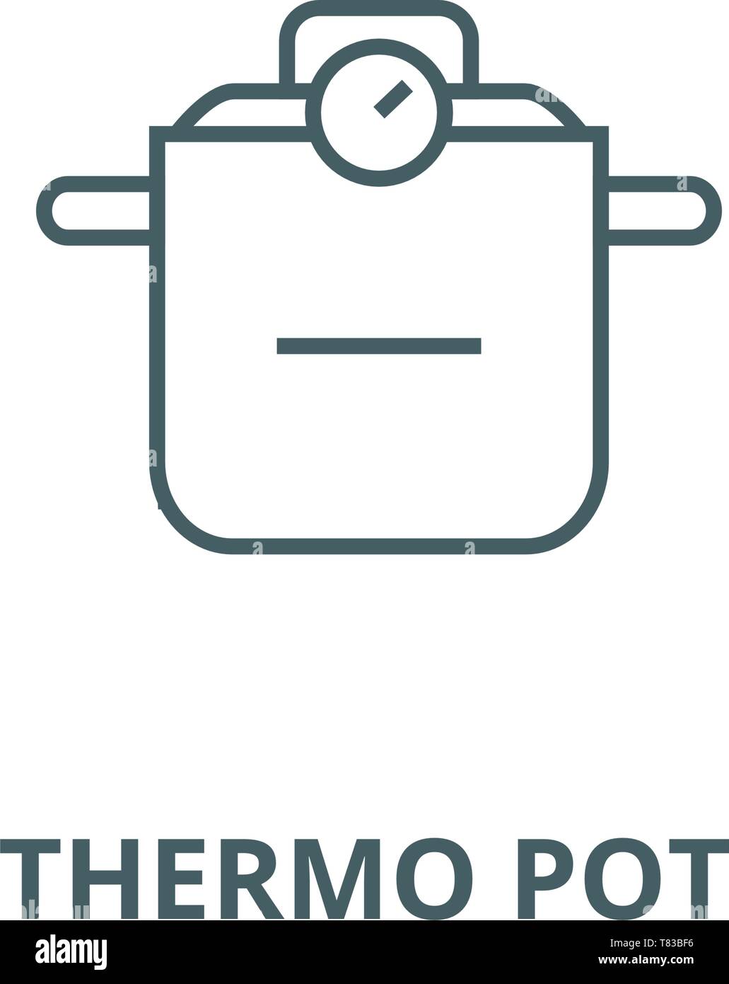 Thermo pot vector line icon, linear concept, outline sign, symbol Stock ...