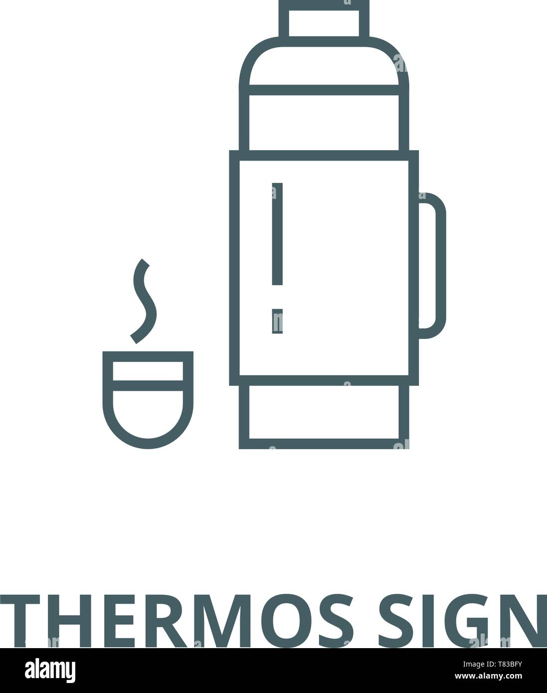 Thermos sign vector line icon, linear concept, outline sign, symbol ...