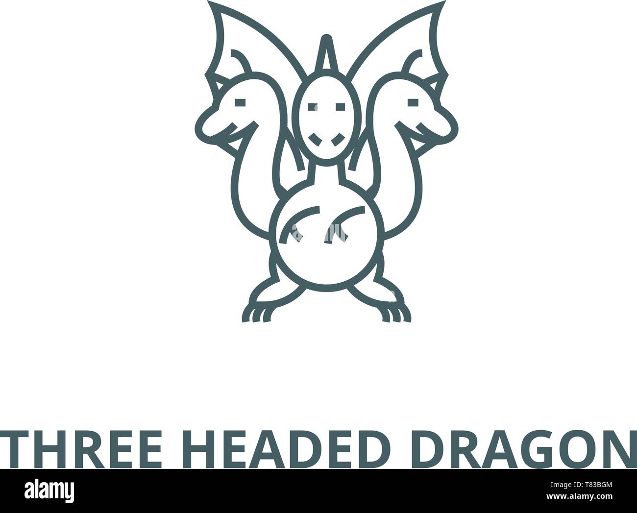 Three headed dragon hi-res stock photography and images - Alamy