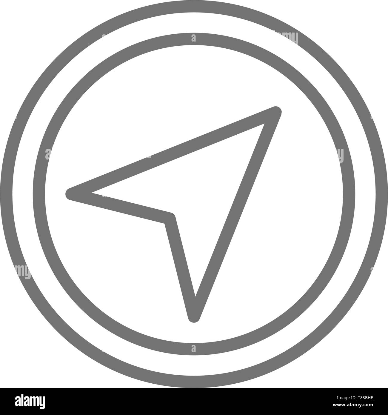 Gps navigation, compass, location line icon Stock Vector Image & Art ...