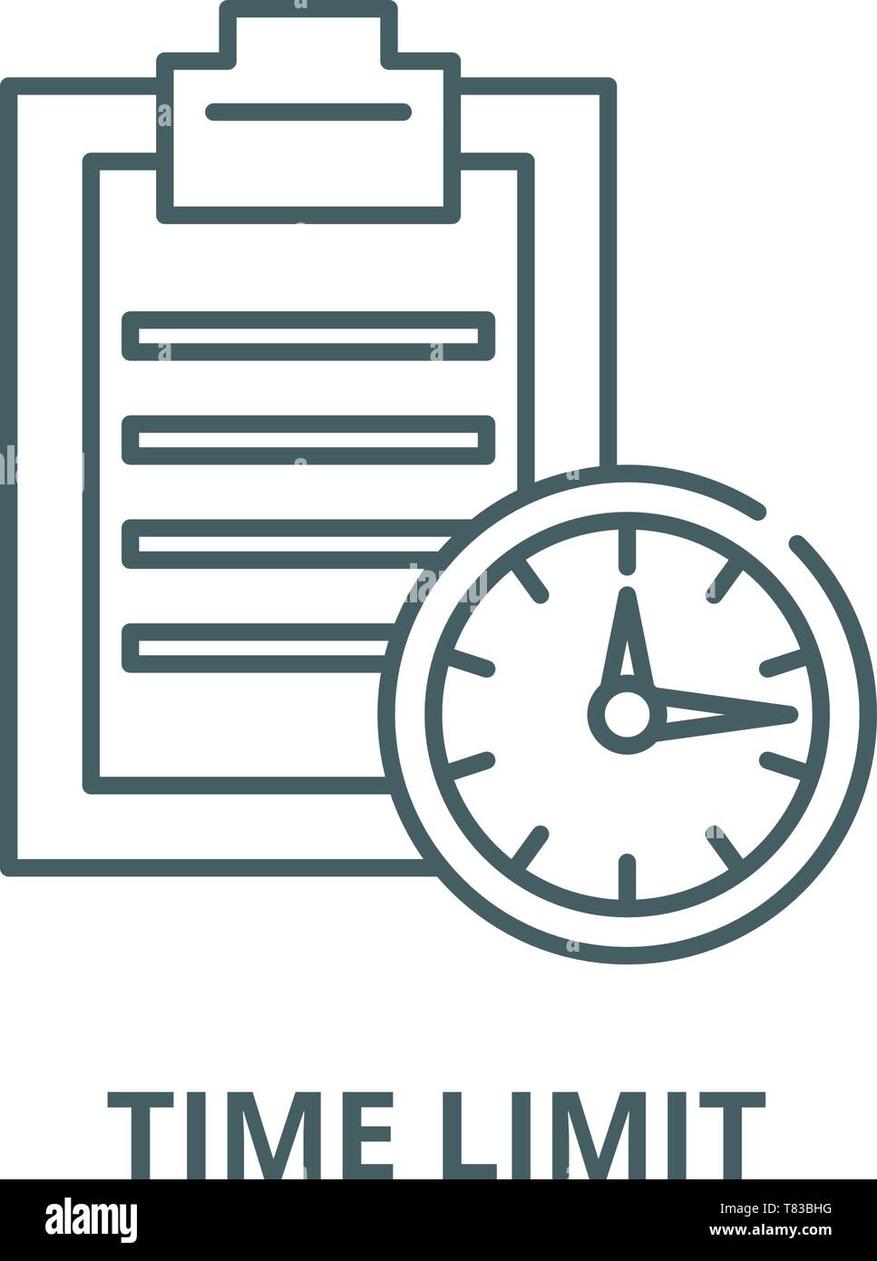 Time limit vector line icon, linear concept, outline sign, symbol Stock ...