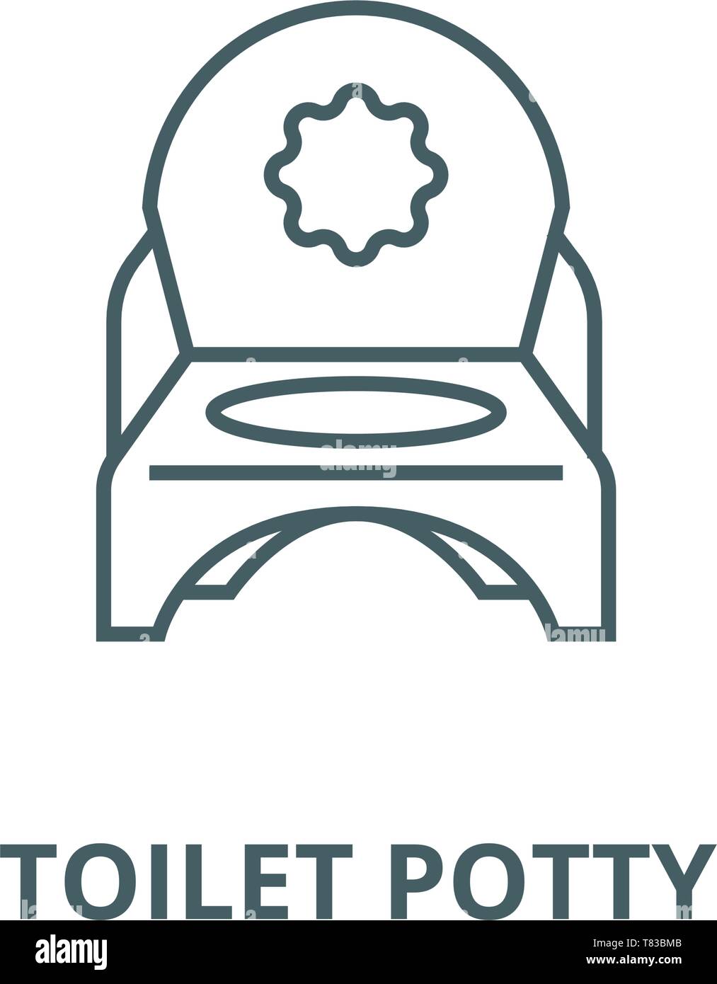 Toilet potty vector line icon, linear concept, outline sign, symbol ...