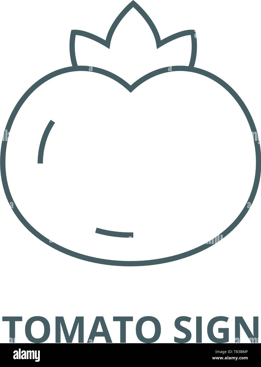 Tomato sign vector line icon, linear concept, outline sign, symbol ...