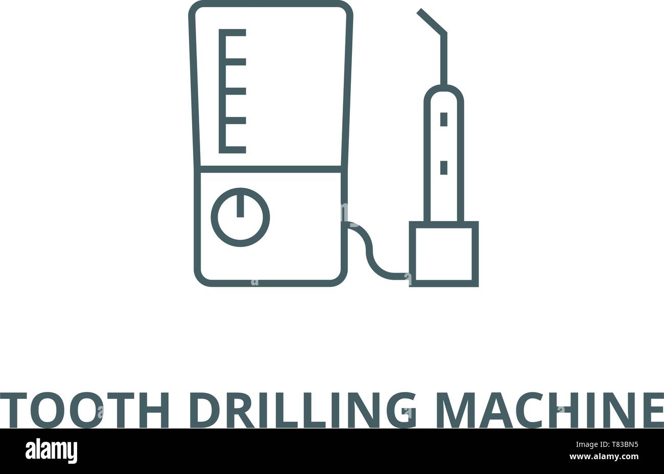 Tooth drilling machine vector line icon, linear concept, outline sign, symbol Stock Vector Image ...