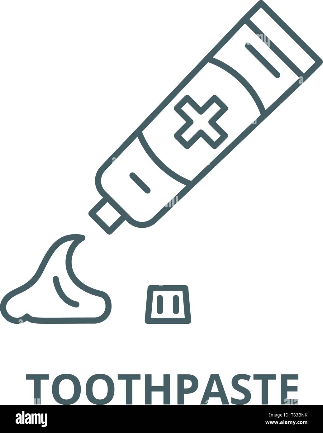 Toothpaste vector line icon, linear concept, outline sign, symbol Stock ...