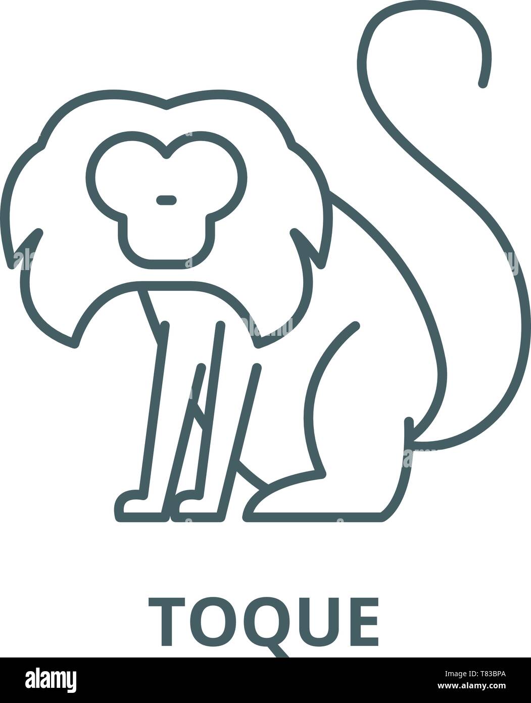 Toque vector line icon, linear concept, outline sign, symbol Stock ...