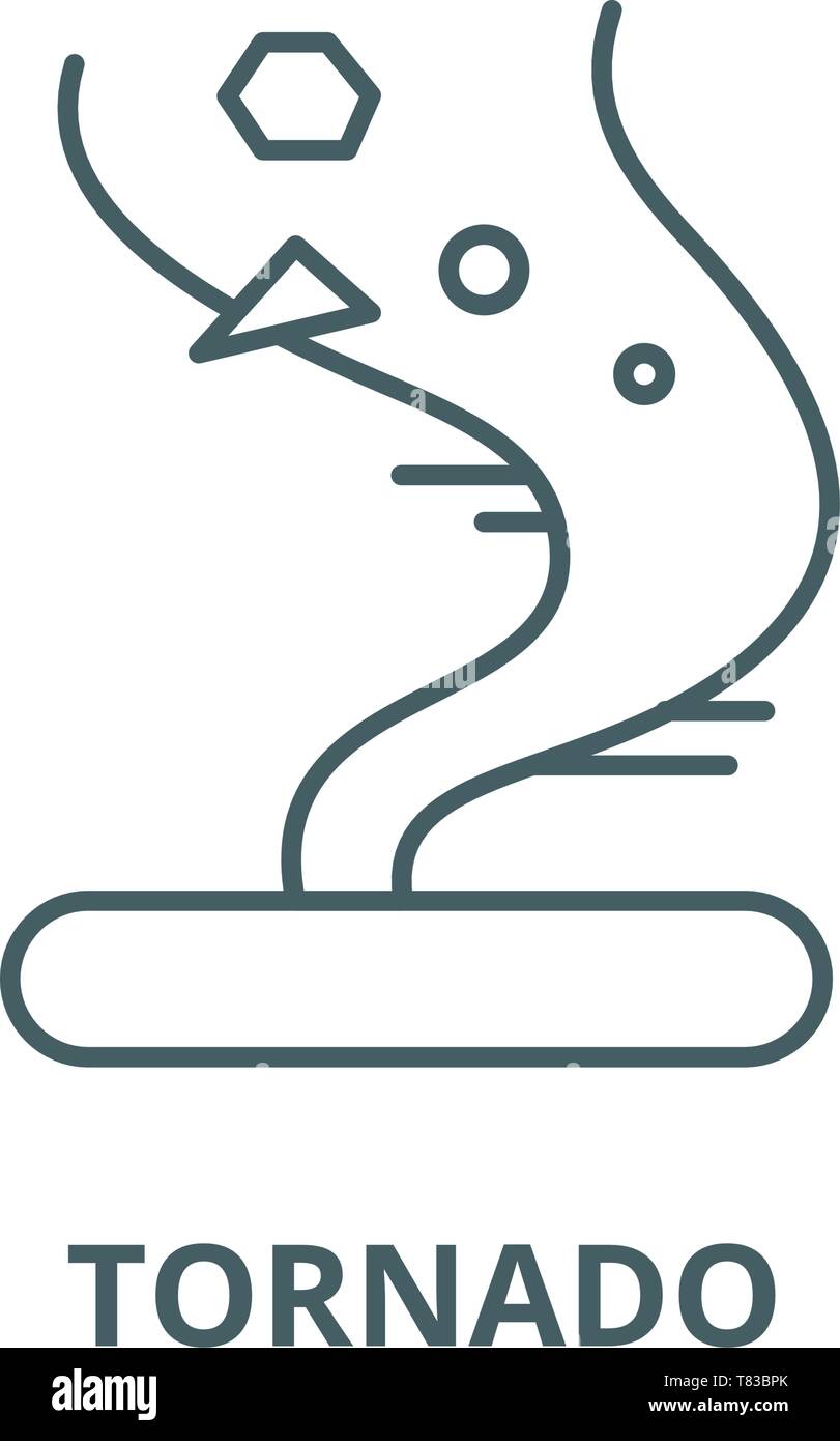 Tornado vector line icon, linear concept, outline sign, symbol Stock ...