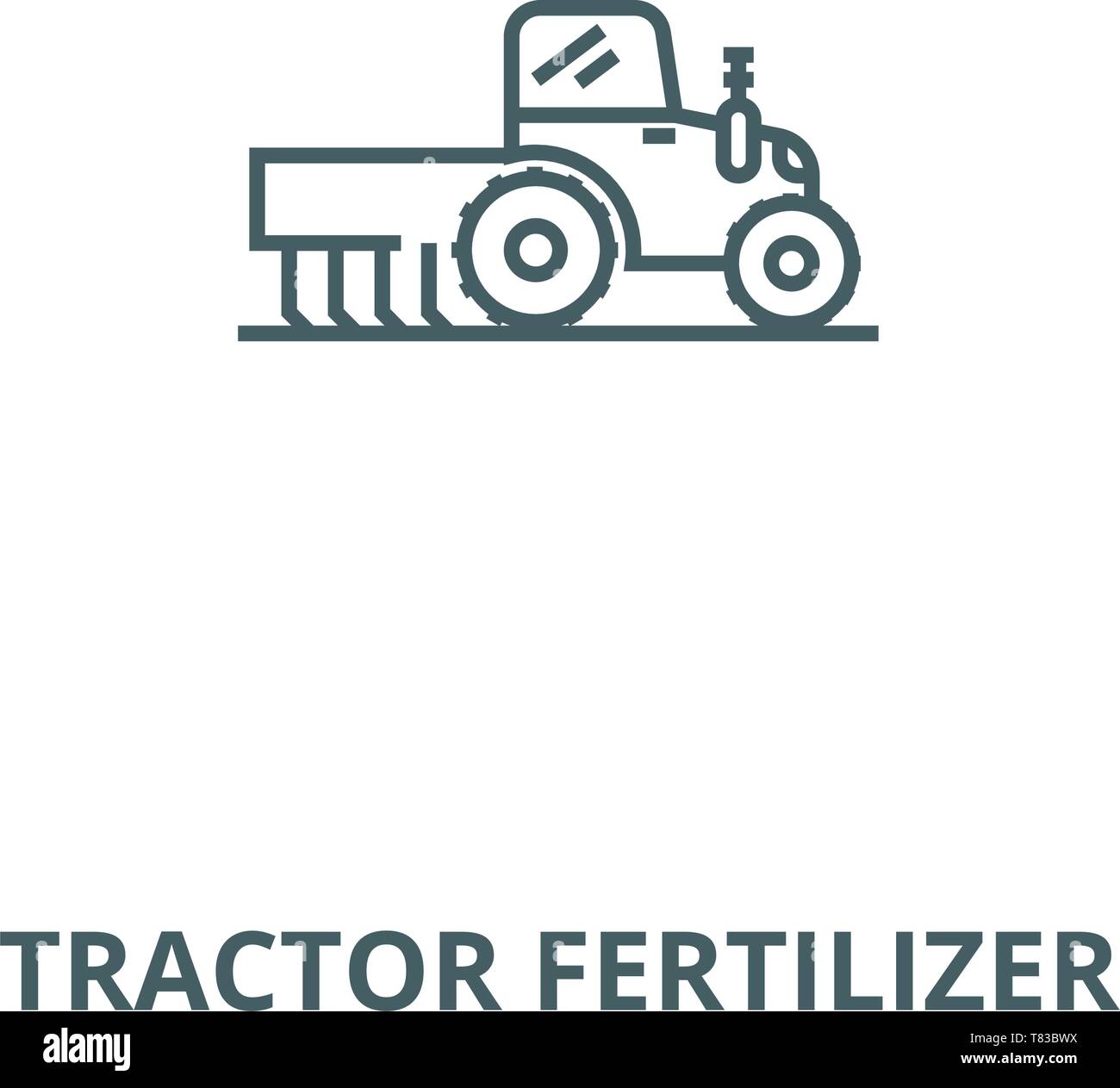 Tractor fertilizer vector line icon, linear concept, outline sign ... Tractor fertilizer vector line icon, linear concept, outline sign ...