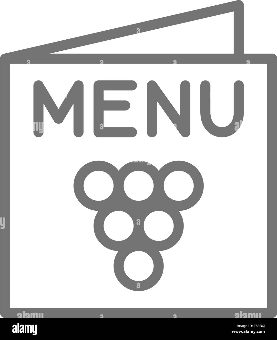 Menu, wine list line icon Stock Vector Image & Art - Alamy