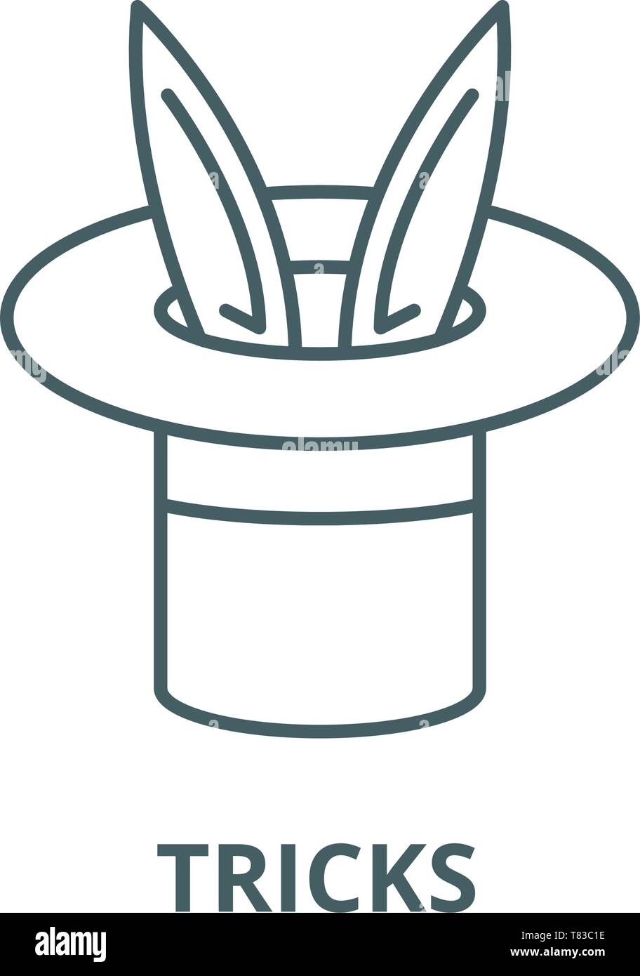 Tricks vector line icon, linear concept, outline sign, symbol Stock ...