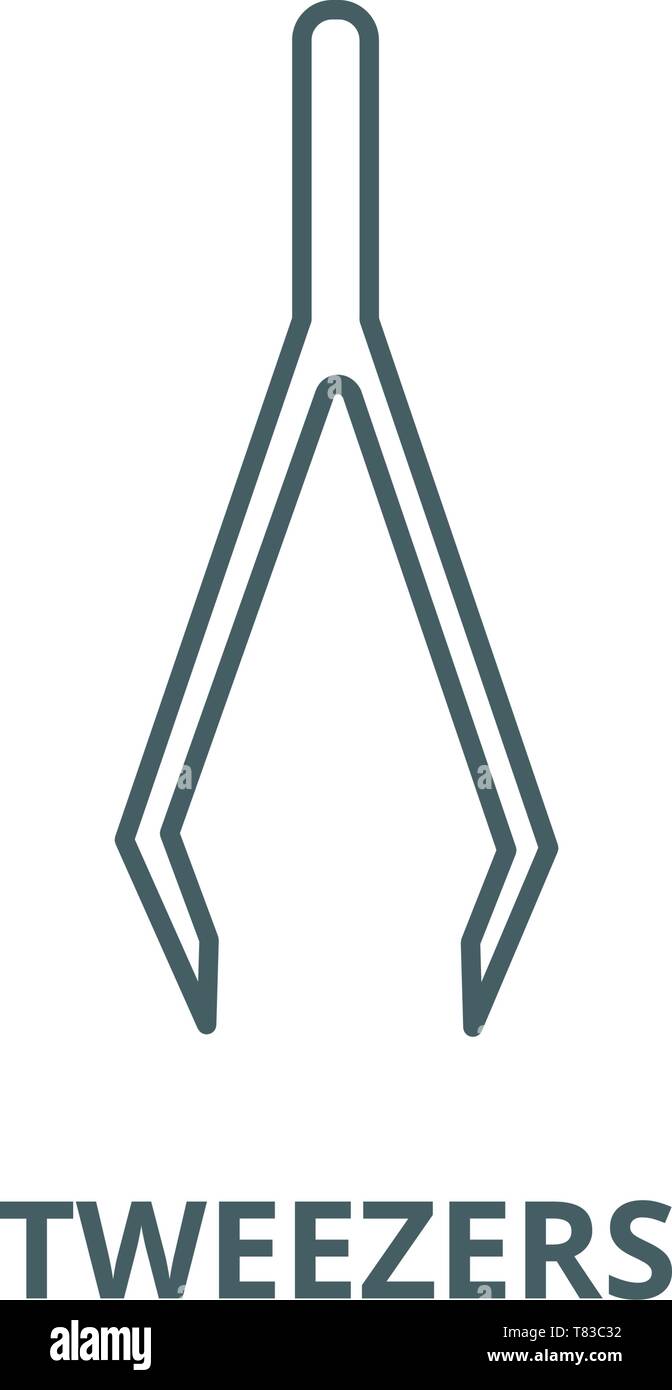 Tweezers vector line icon, linear concept, outline sign, symbol Stock ...