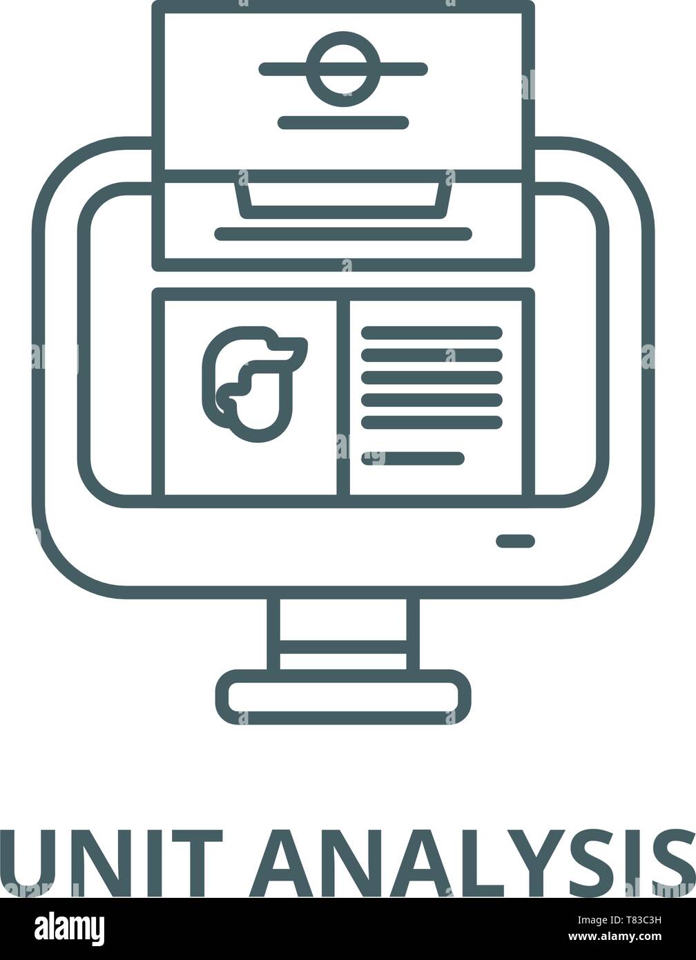 Unit analysis vector line icon, linear concept, outline sign, symbol ...