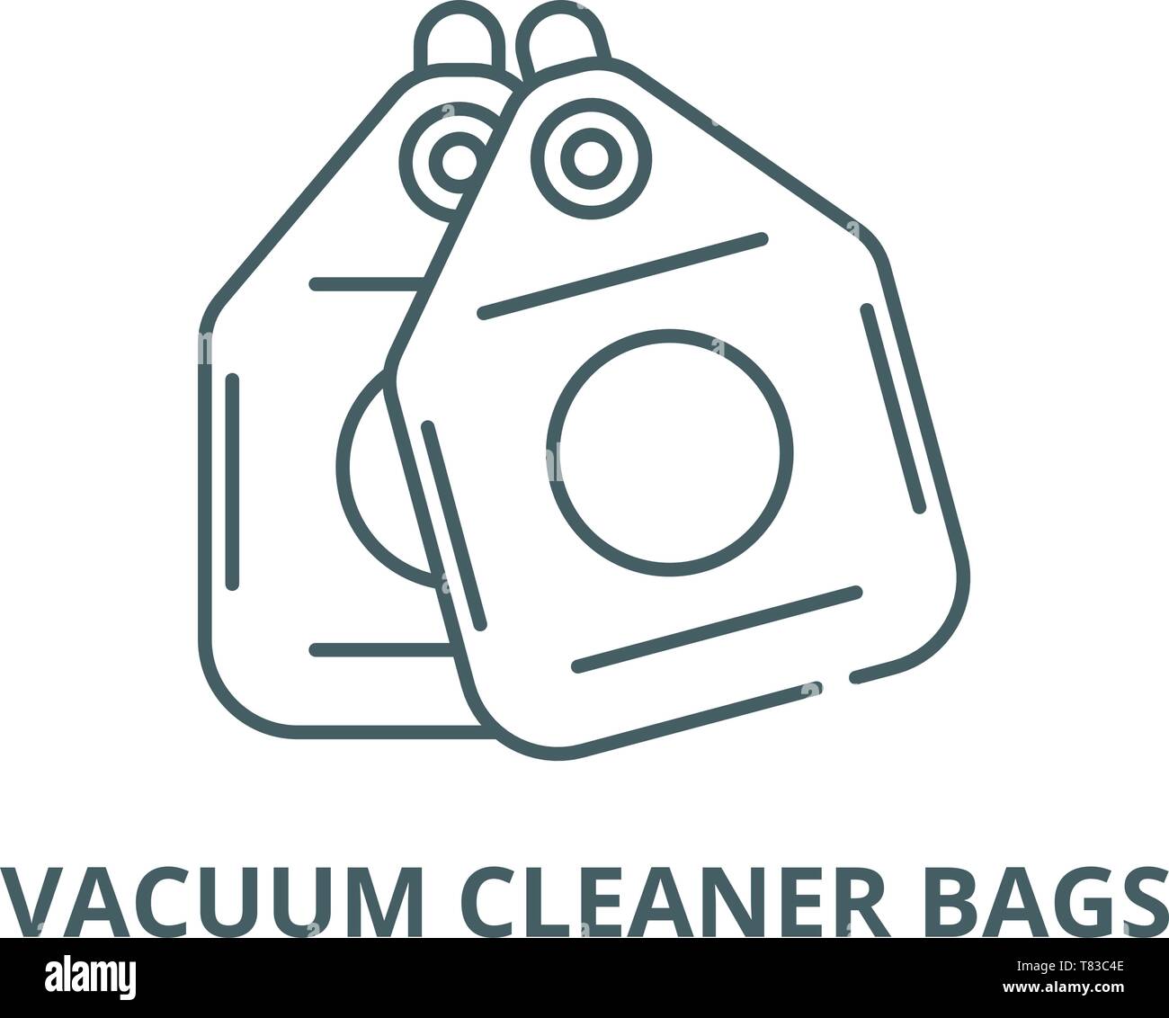 Vacuum cleaner bags vector line icon, linear concept, outline sign ...