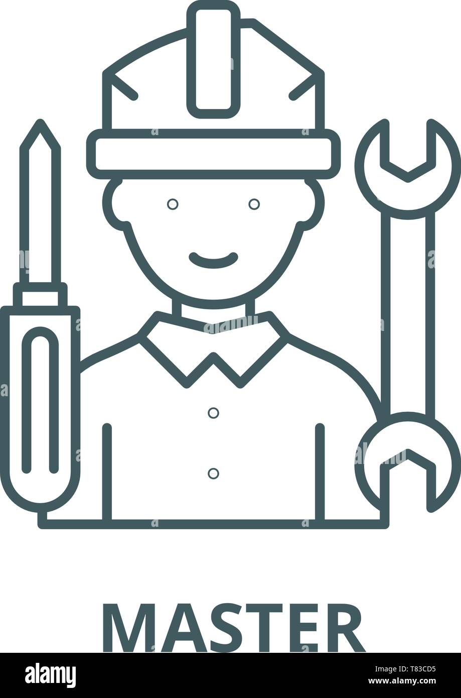 Master vector line icon, linear concept, outline sign, symbol Stock ...