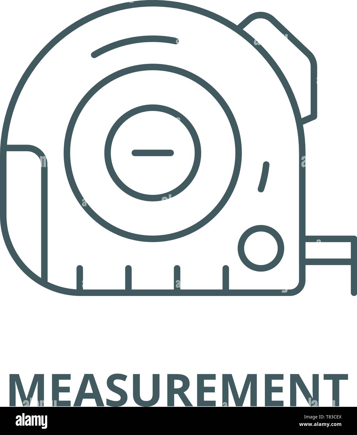 Measurement vector line icon, linear concept, outline sign, symbol ...