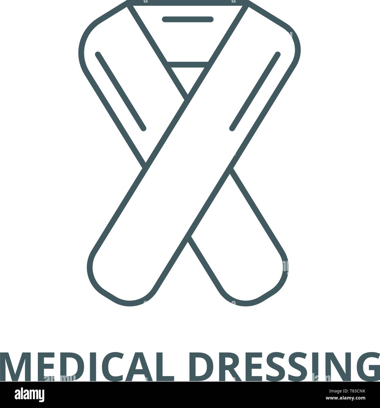 Medical dressing vector line icon, linear concept, outline sign, symbol ...