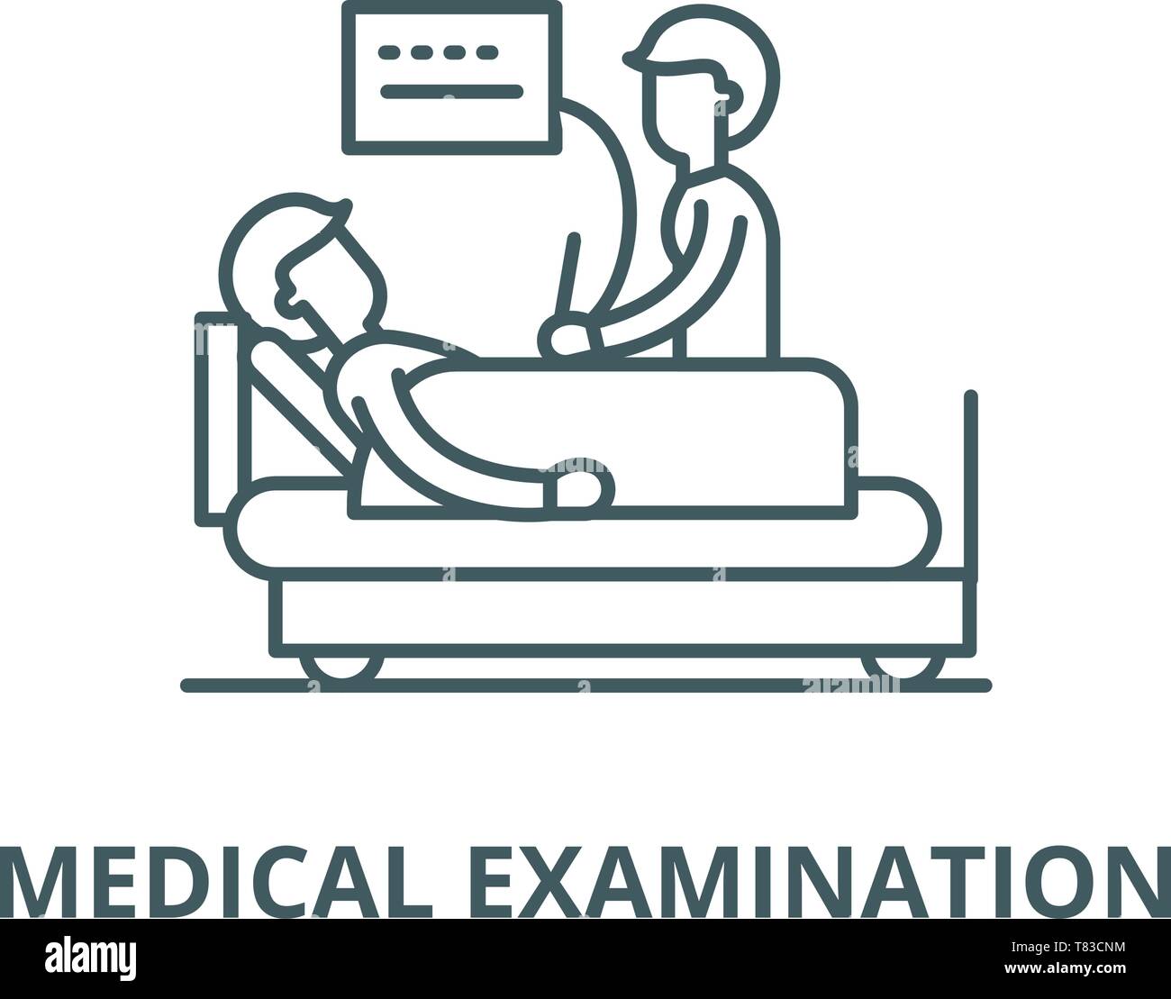Medical examination vector line icon, linear concept, outline sign ...