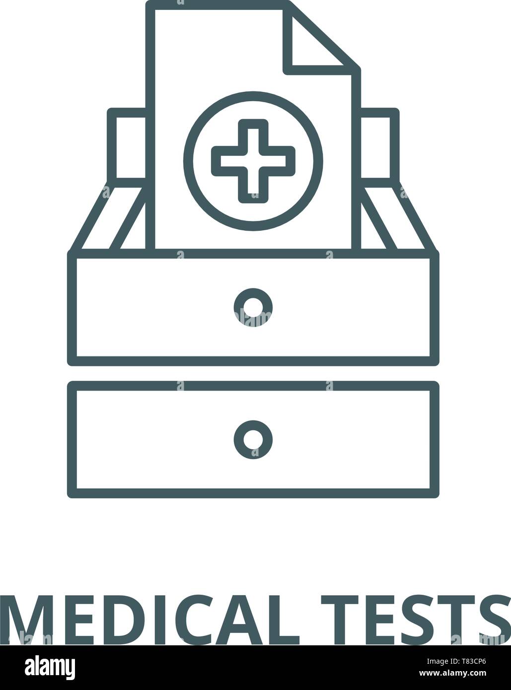 Medical tests vector line icon, linear concept, outline sign, symbol ...