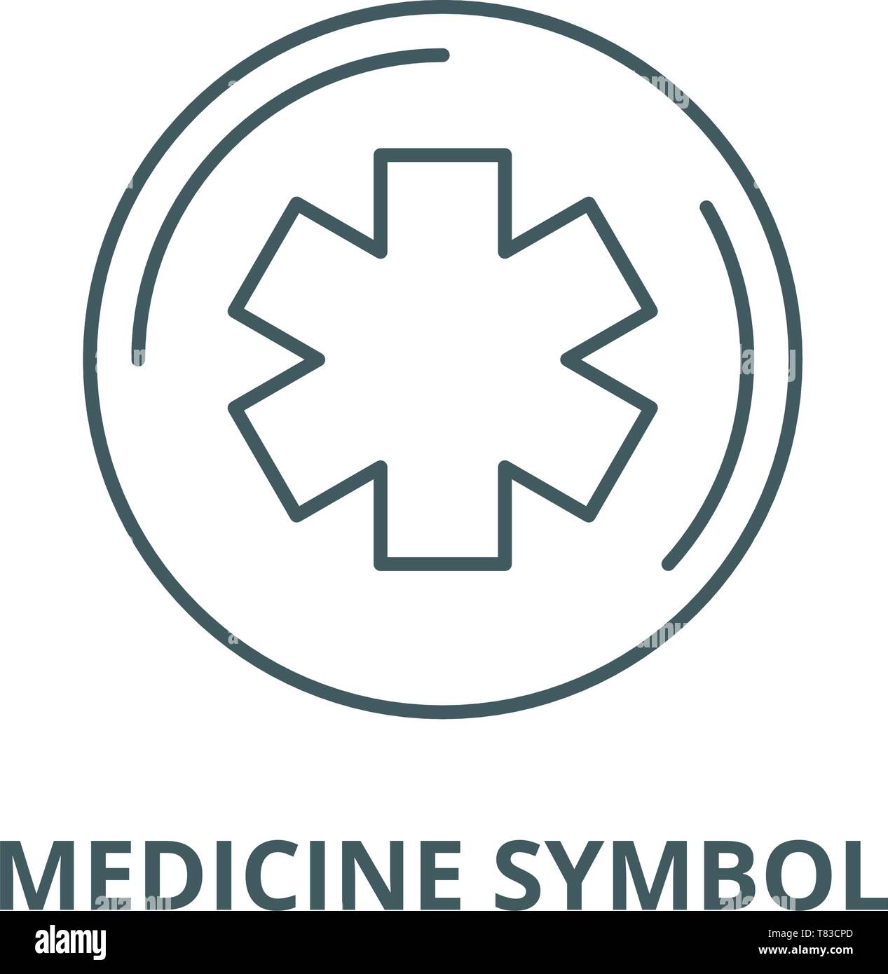 Medicine symbol vector line icon, linear concept, outline sign, symbol ...
