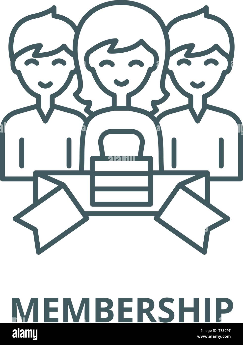 Membership vector line icon, linear concept, outline sign, symbol Stock ...