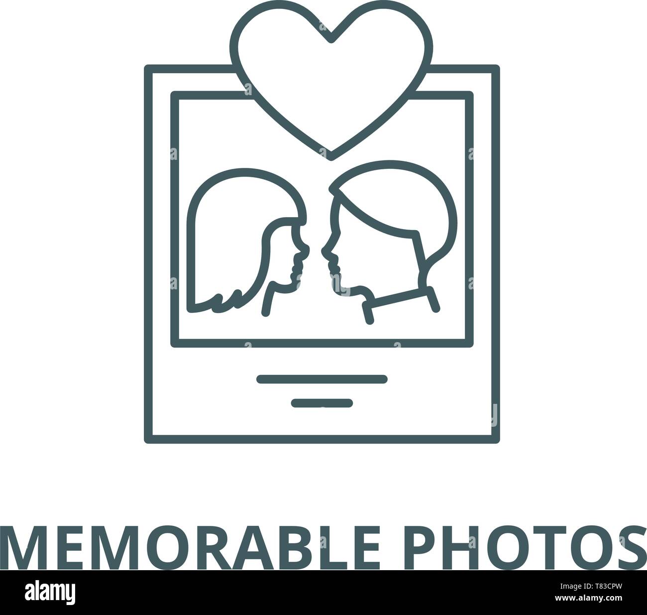 Memorable photos vector line icon, linear concept, outline sign, symbol ...