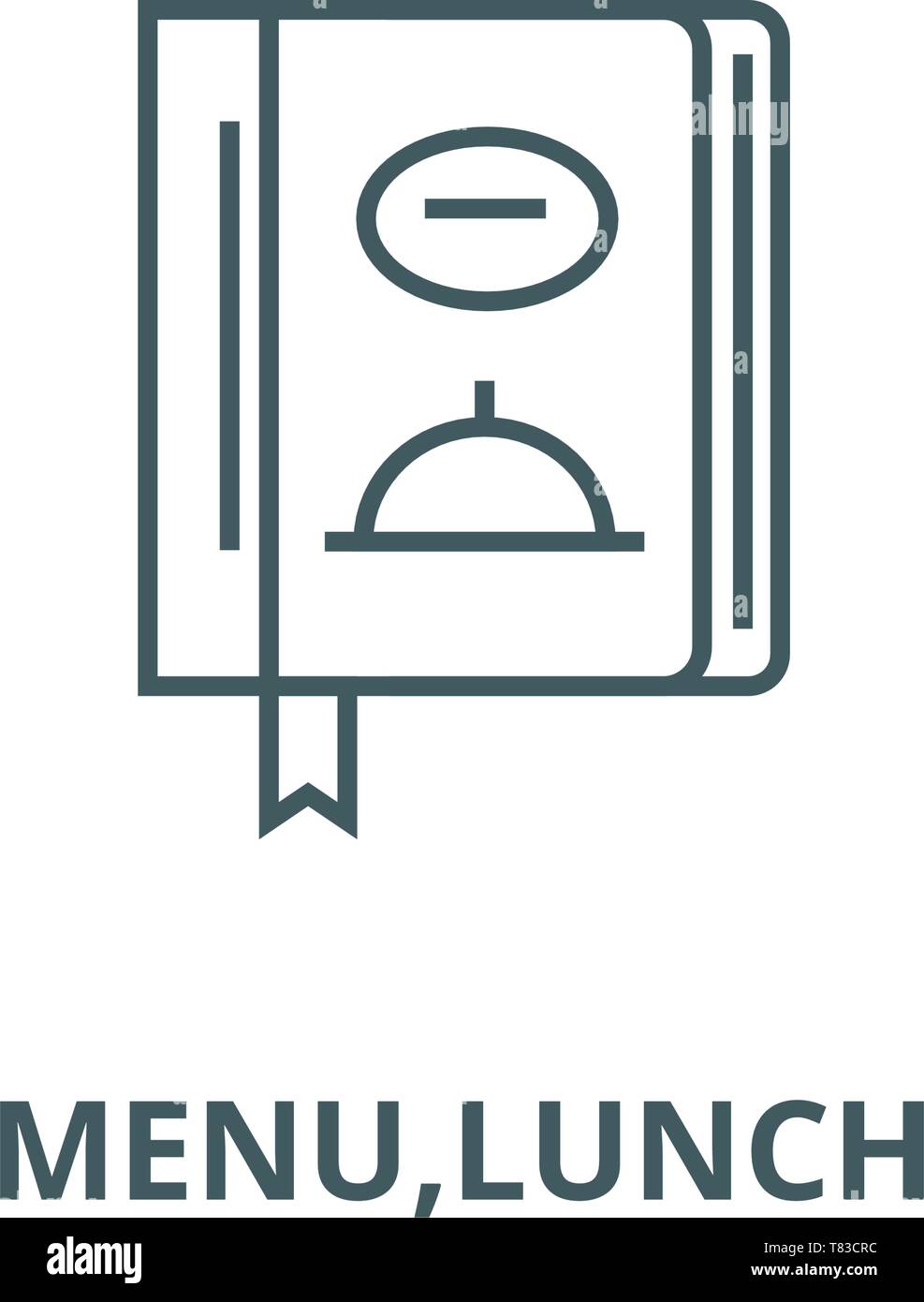 Menu,lunch vector line icon, linear concept, outline sign, symbol Stock ...
