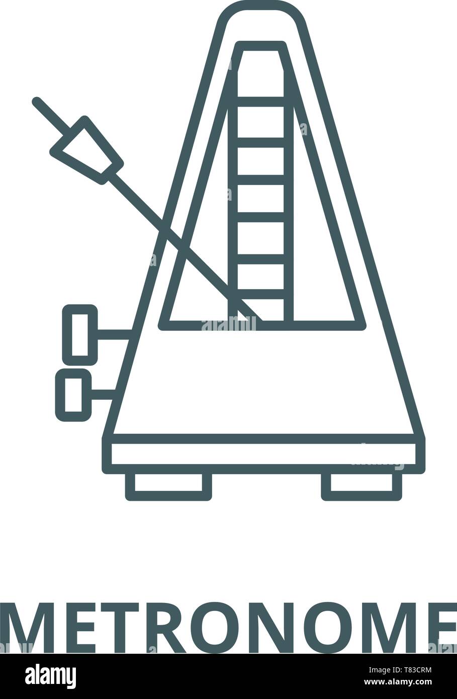 Metronome vector line icon, linear concept, outline sign, symbol Stock ...