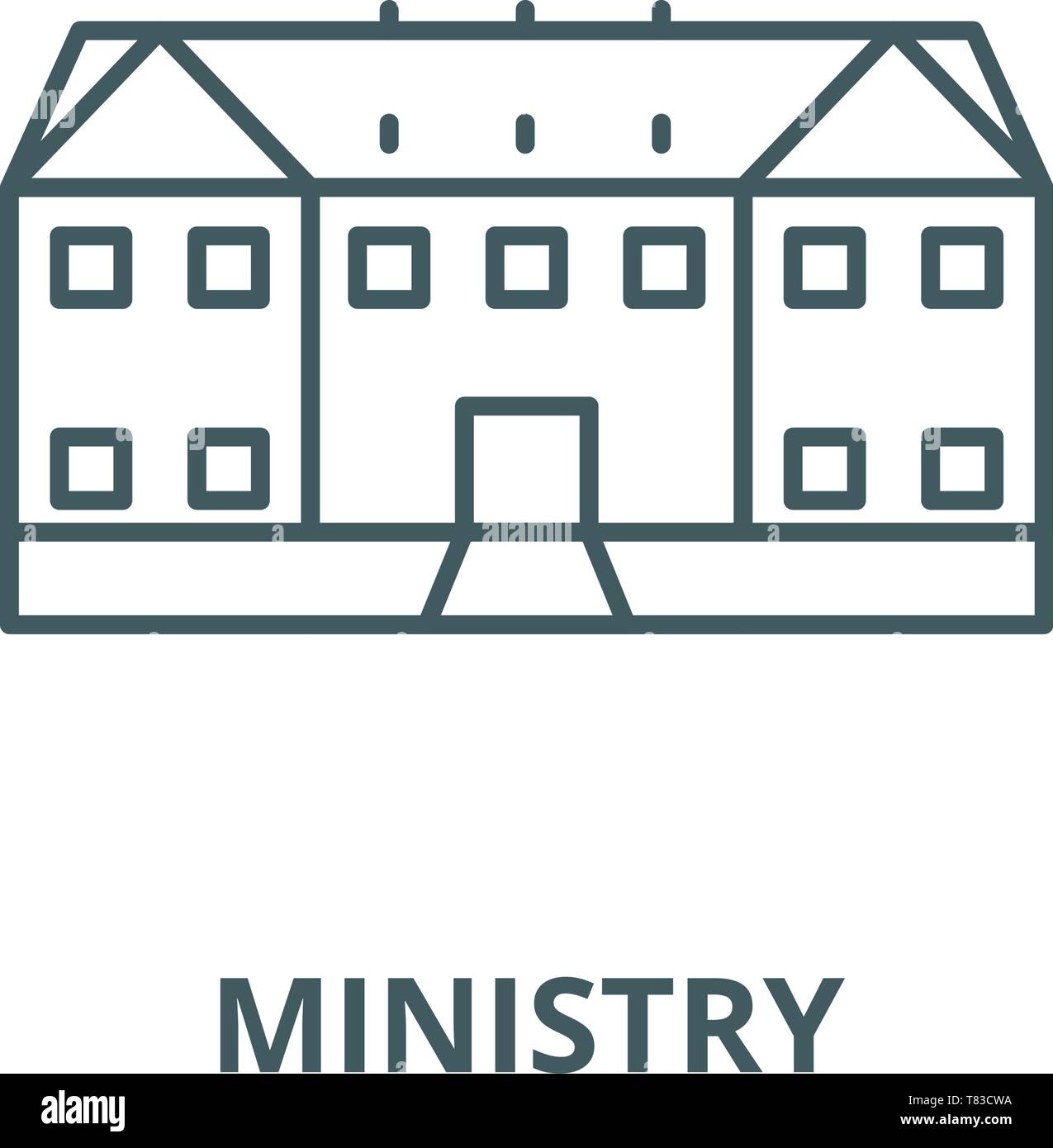 Ministry vector line icon, linear concept, outline sign, symbol Stock ...