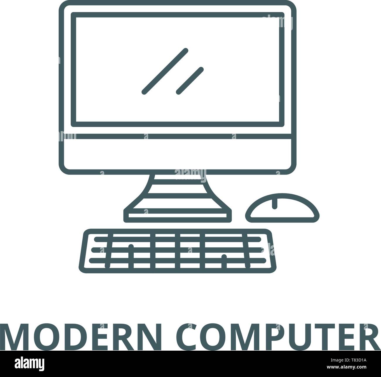 Modern computer vector line icon, linear concept, outline sign, symbol ...