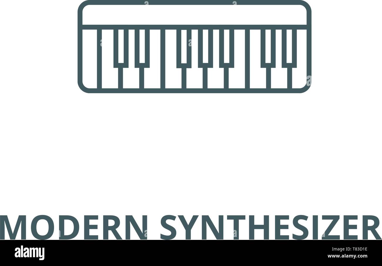 Modern synthesizer vector line icon, linear concept, outline sign ...