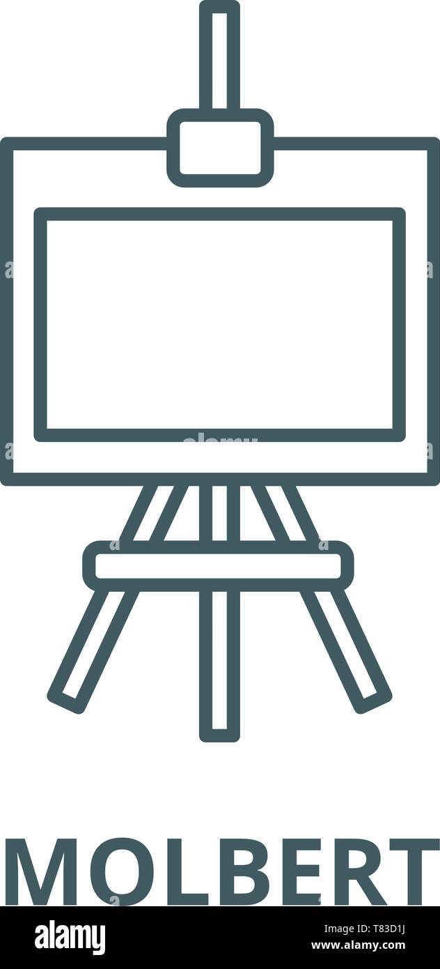 Molbert vector line icon, linear concept, outline sign, symbol Stock ...