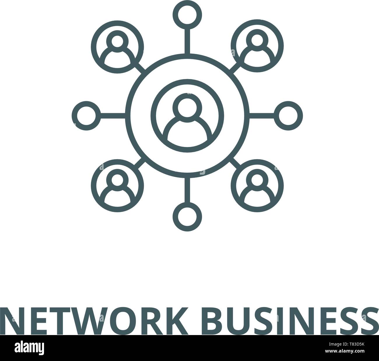 Network business vector line icon, linear concept, outline sign, symbol ...