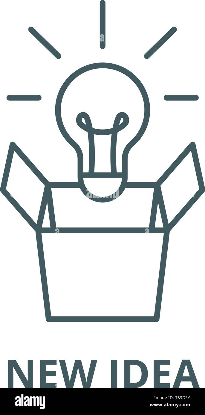 New idea vector line icon, linear concept, outline sign, symbol Stock ...