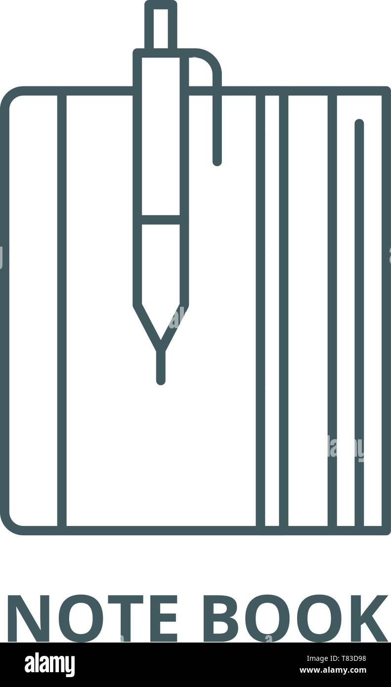 Note book vector line icon, linear concept, outline sign, symbol Stock ...