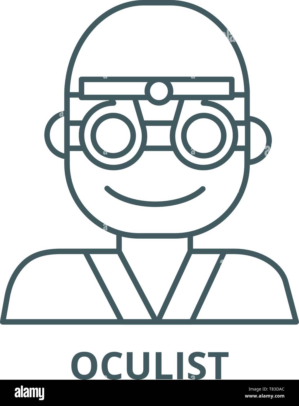 Oculist,ophthalmologist,eye doctor vector line icon, linear concept, outline sign, symbol Stock ...
