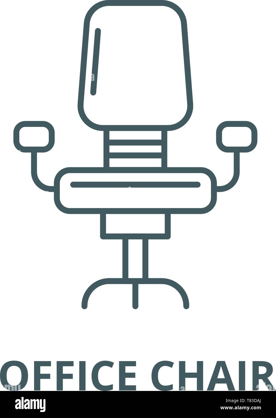 Office chair vector line icon, linear concept, outline sign, symbol ...