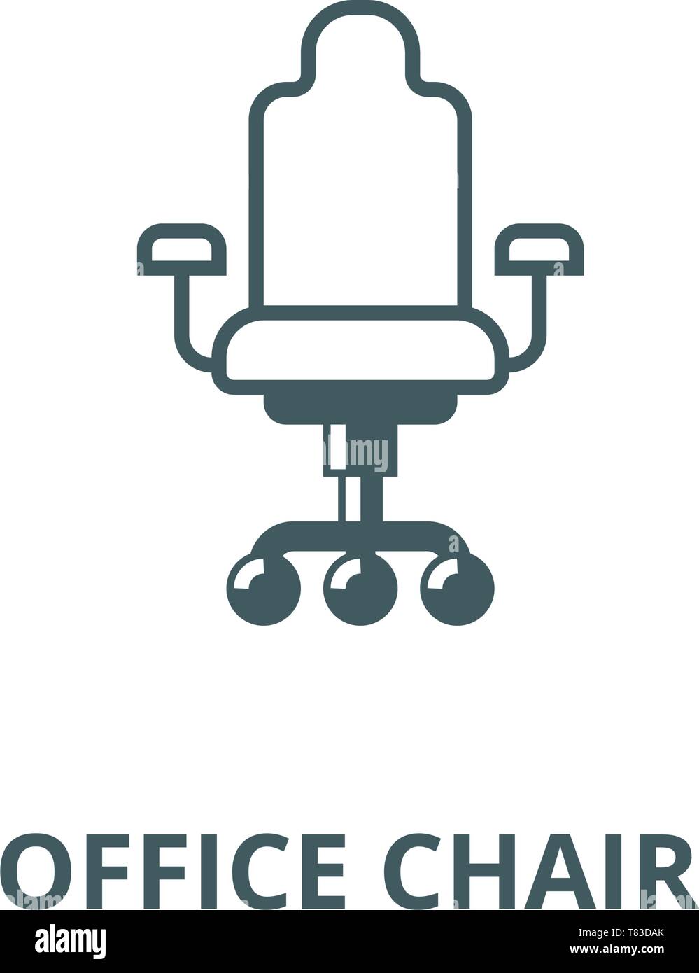 Office chair vector line icon, linear concept, outline sign, symbol ...