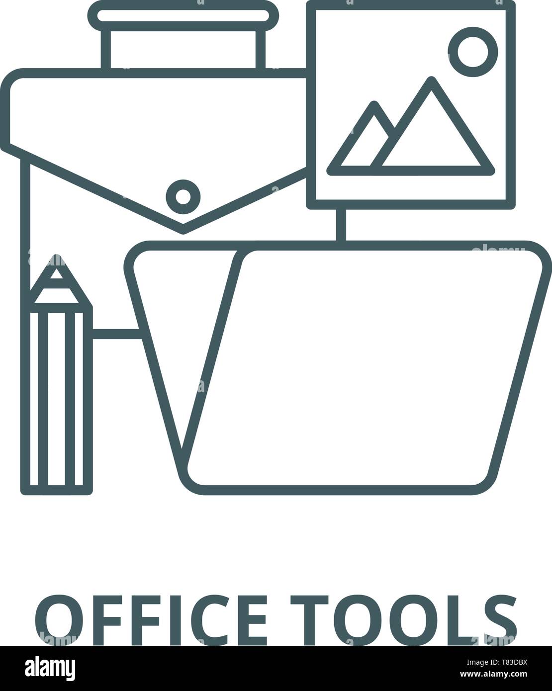 Office tools vector line icon, linear concept, outline sign, symbol ...