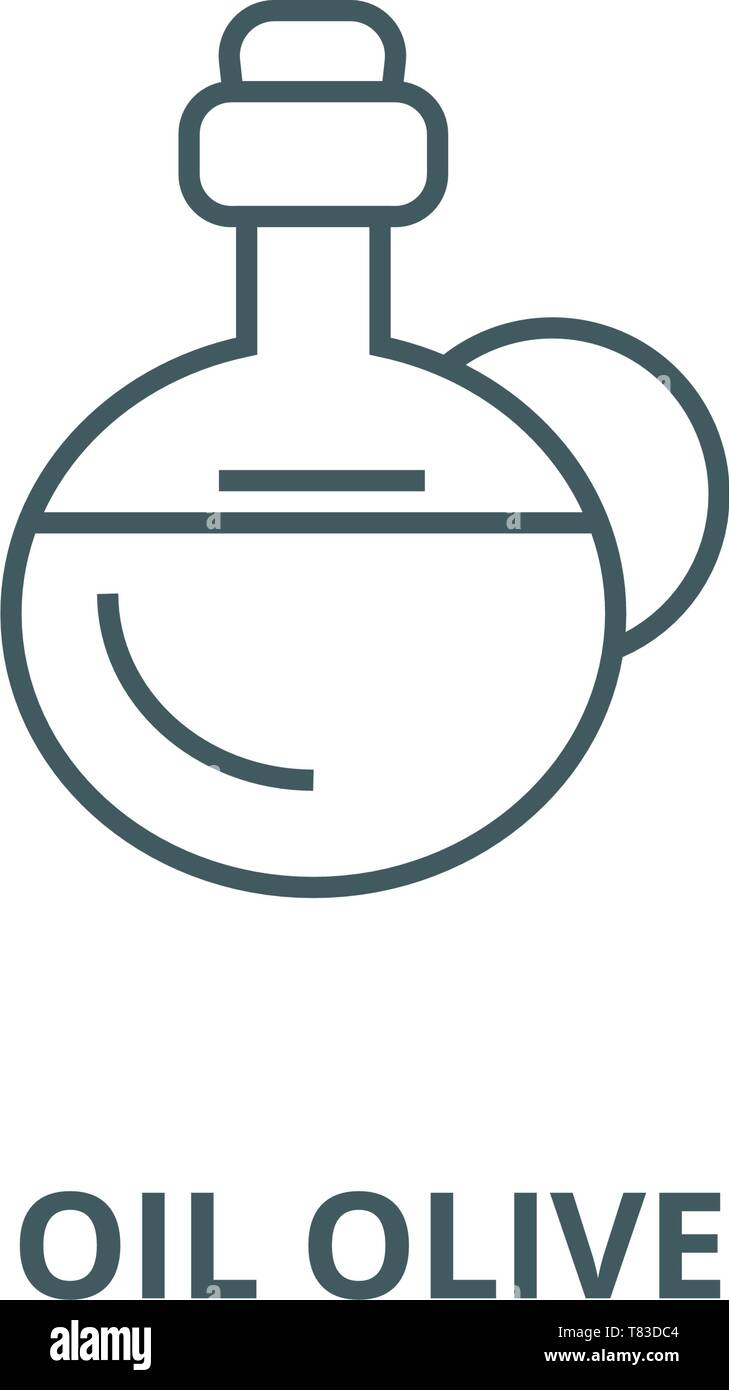 Oil olive vector line icon, linear concept, outline sign, symbol Stock ...