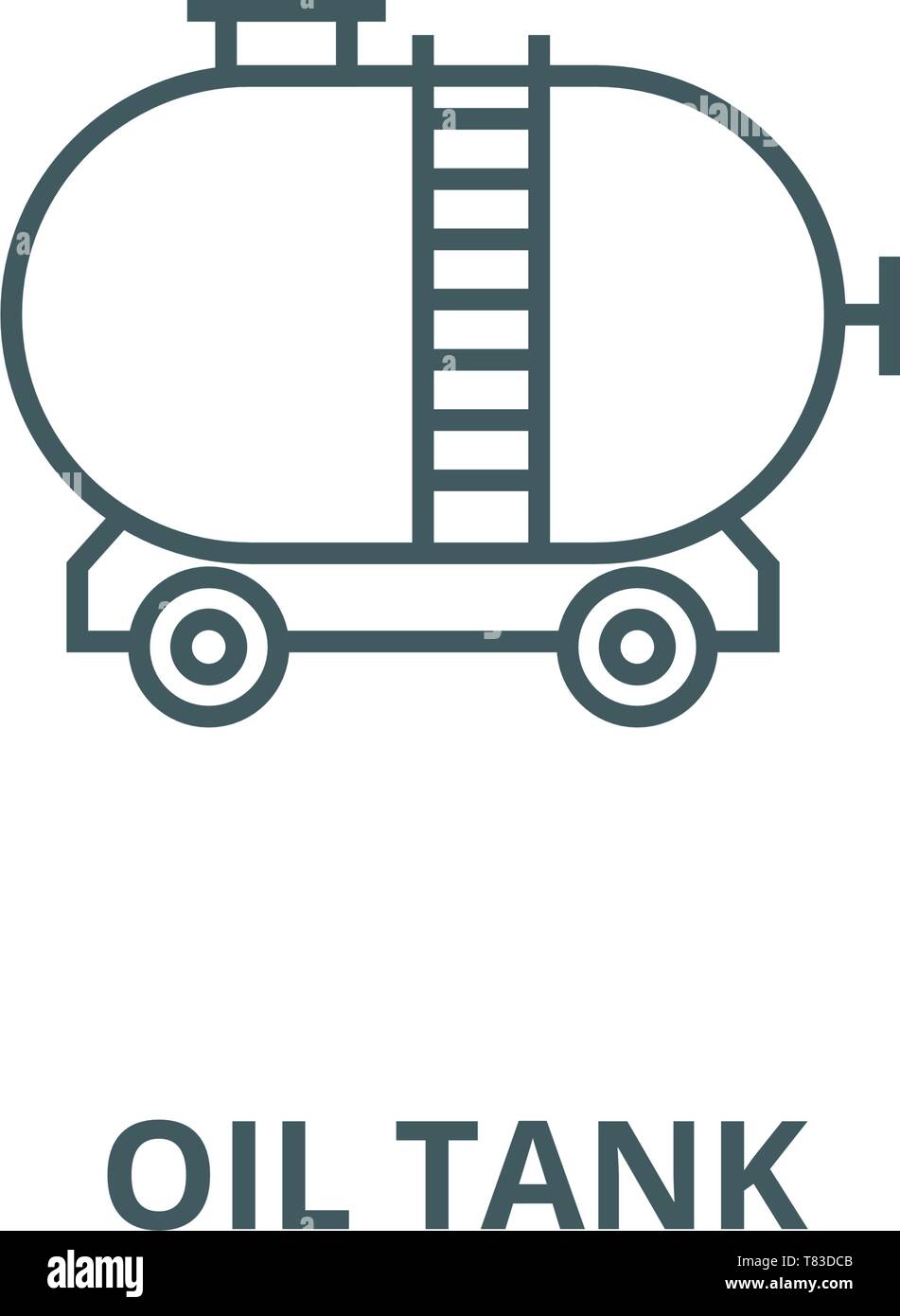 Oil tank vector line icon, linear concept, outline sign, symbol Stock ...