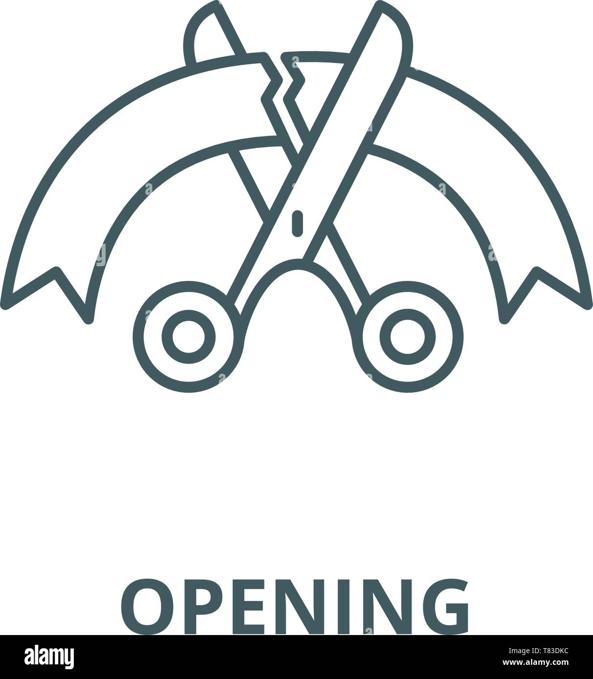 Opening vector line icon, linear concept, outline sign, symbol Stock ...