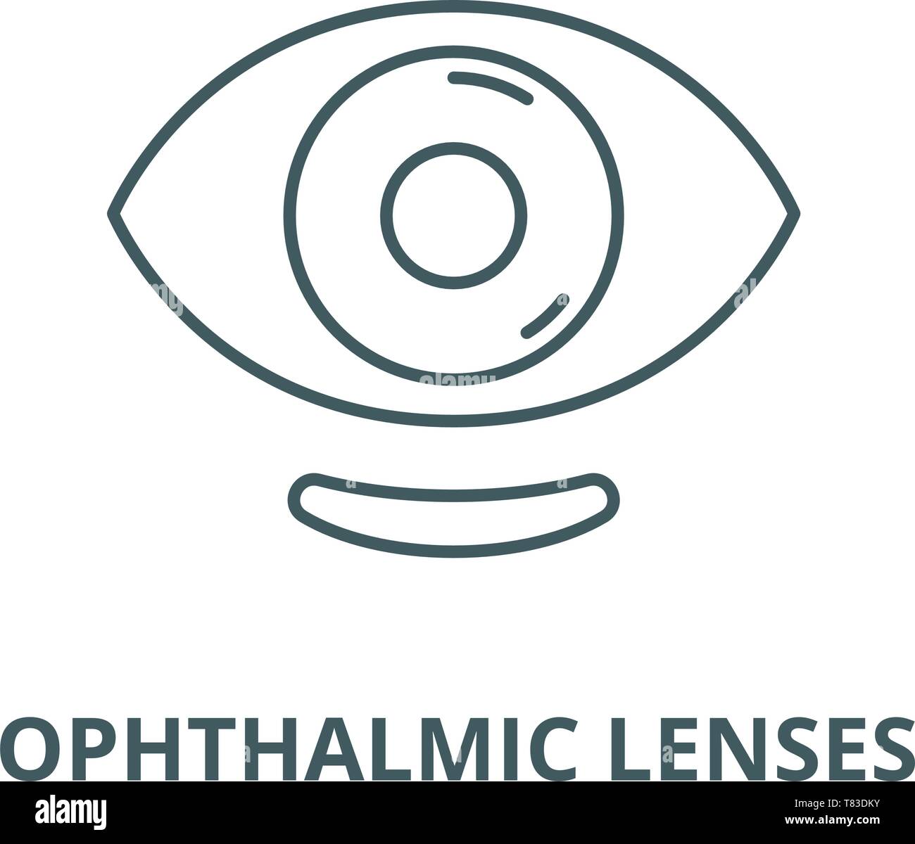 Ophthalmic lenses vector line icon, linear concept, outline sign ...