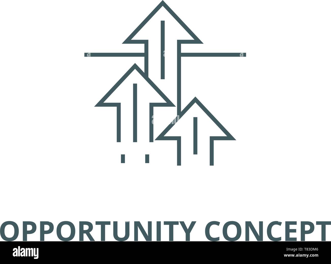 Opportunity concept vector line icon, linear concept, outline sign ...