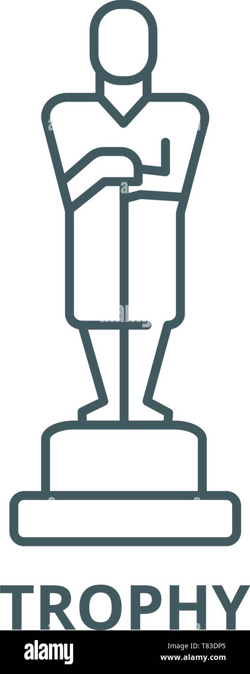 Oscar,trophy vector line icon, linear concept, outline sign, symbol ...