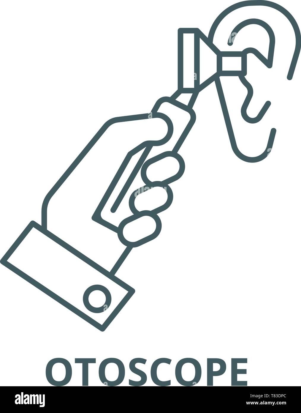Otoscope vector line icon, linear concept, outline sign, symbol Stock ...