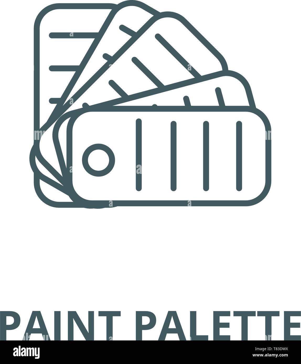 Paint palette vector line icon, linear concept, outline sign, symbol ...